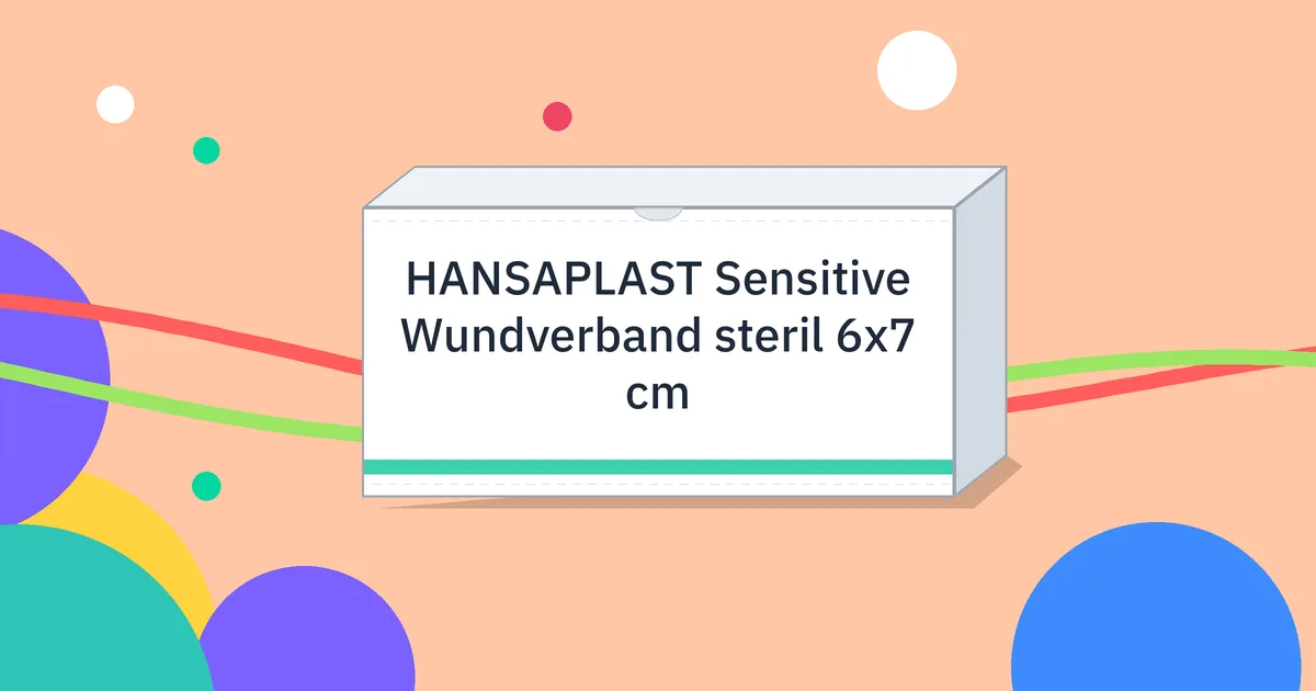 Symbolbild: Packung mit der Aufschrift HANSAPLAST Sensitive Wundverband steril 6x7 cm (PZN 16760138) – Verfügbarkeit und Bezug in Apotheken in Frankfurt am Main