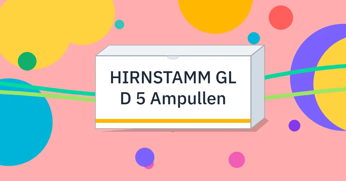 Symbolbild: Packung mit der Aufschrift HIRNSTAMM GL D 5 Ampullen (PZN 03356909) – Verfügbarkeit und Bezug in Apotheken in Frankfurt am Main