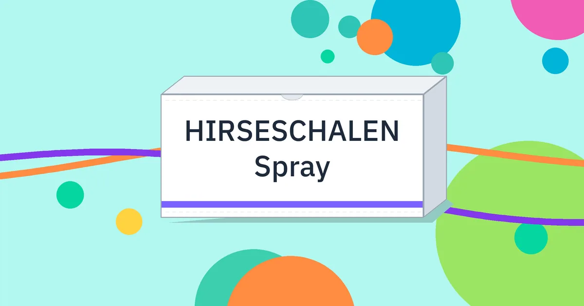 Symbolbild: Packung mit der Aufschrift HIRSESCHALEN Spray (PZN 18780961) – Verfügbarkeit und Bezug in Apotheken in Frankfurt am Main