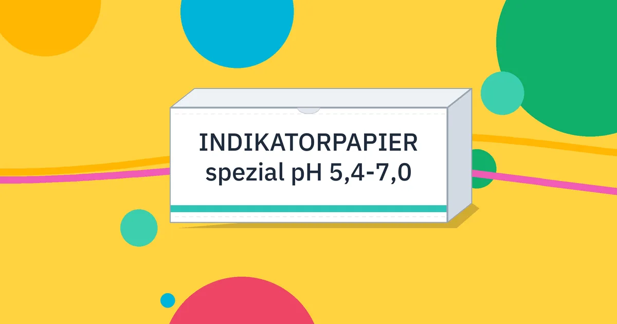 Symbolbild: Packung mit der Aufschrift INDIKATORPAPIER spezial pH 5,4-7,0 (PZN 02664632) – Verfügbarkeit und Bezug in Apotheken in Frankfurt am Main