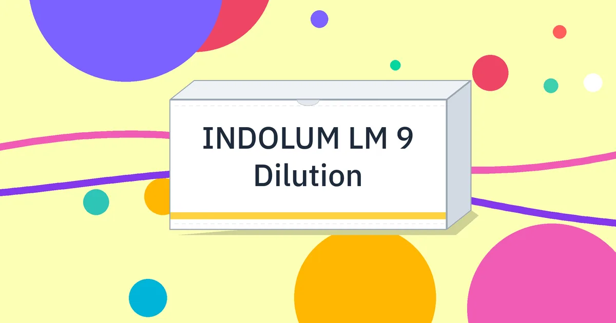 Symbolbild: Packung mit der Aufschrift INDOLUM LM 9 Dilution (PZN 13559967) – Verfügbarkeit und Bezug in Apotheken in Frankfurt am Main