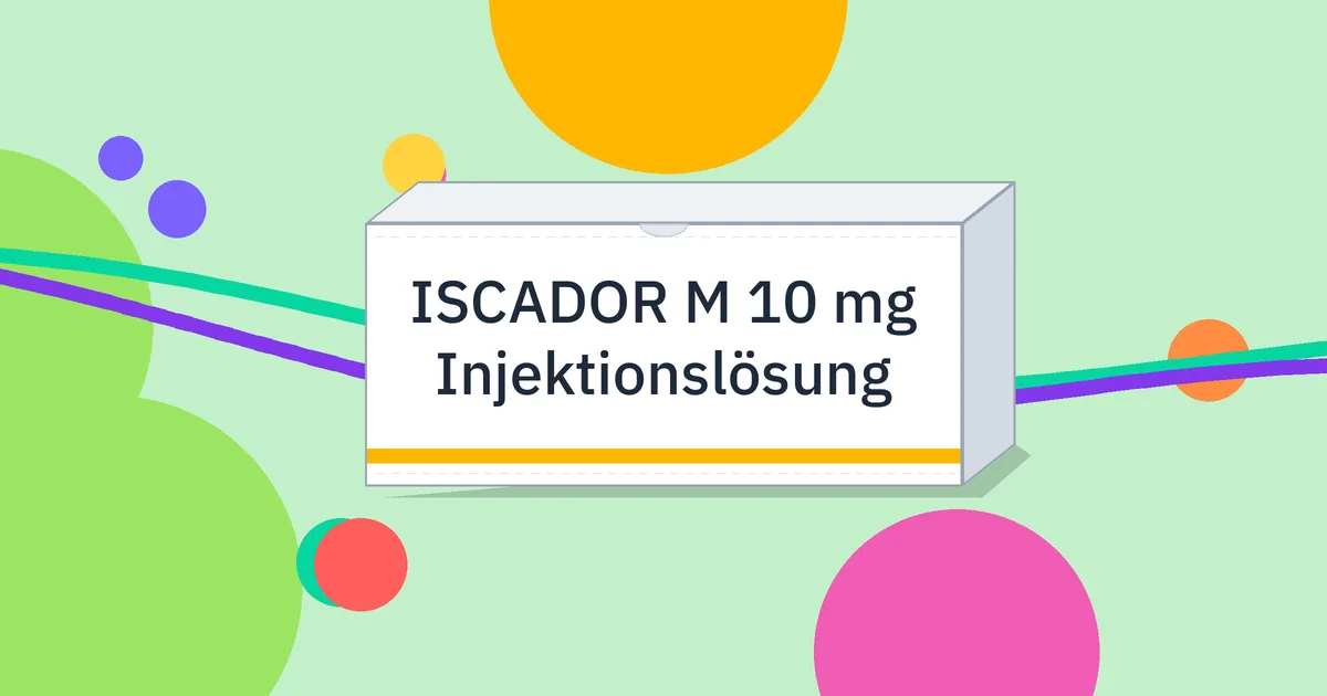 Symbolbild: Packung mit der Aufschrift ISCADOR M 10 mg Injektionslösung (PZN 01385516) – Verfügbarkeit und Bezug in Apotheken in Frankfurt am Main