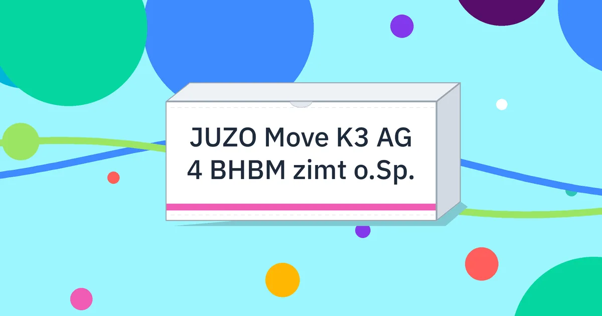 Symbolbild: Packung mit der Aufschrift JUZO Move K3 AG 4 BHBM zimt o.Sp. (PZN 18578024) – Verfügbarkeit und Bezug in Apotheken in Frankfurt am Main