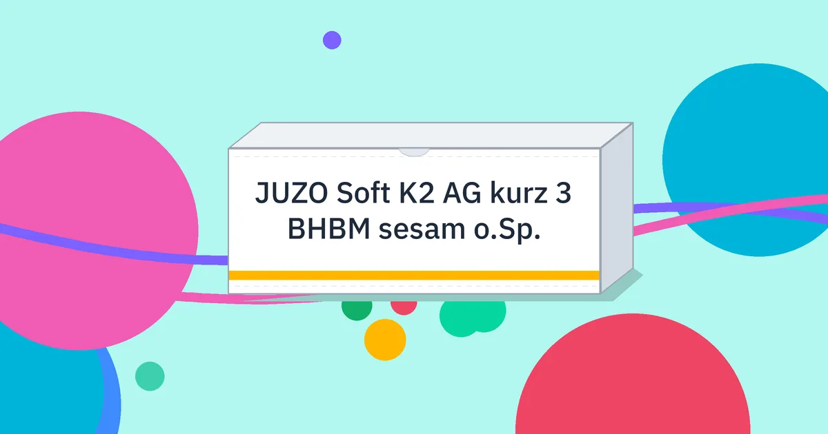 Symbolbild: Packung mit der Aufschrift JUZO Soft K2 AG kurz 3 BHBM sesam o.Sp. (PZN 14861533) – Verfügbarkeit und Bezug in Apotheken in Frankfurt am Main
