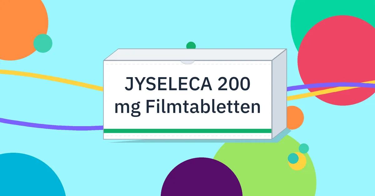 Symbolbild: Packung mit der Aufschrift JYSELECA 200 mg Filmtabletten (PZN 17552293) – Verfügbarkeit und Bezug in Apotheken in Frankfurt am Main