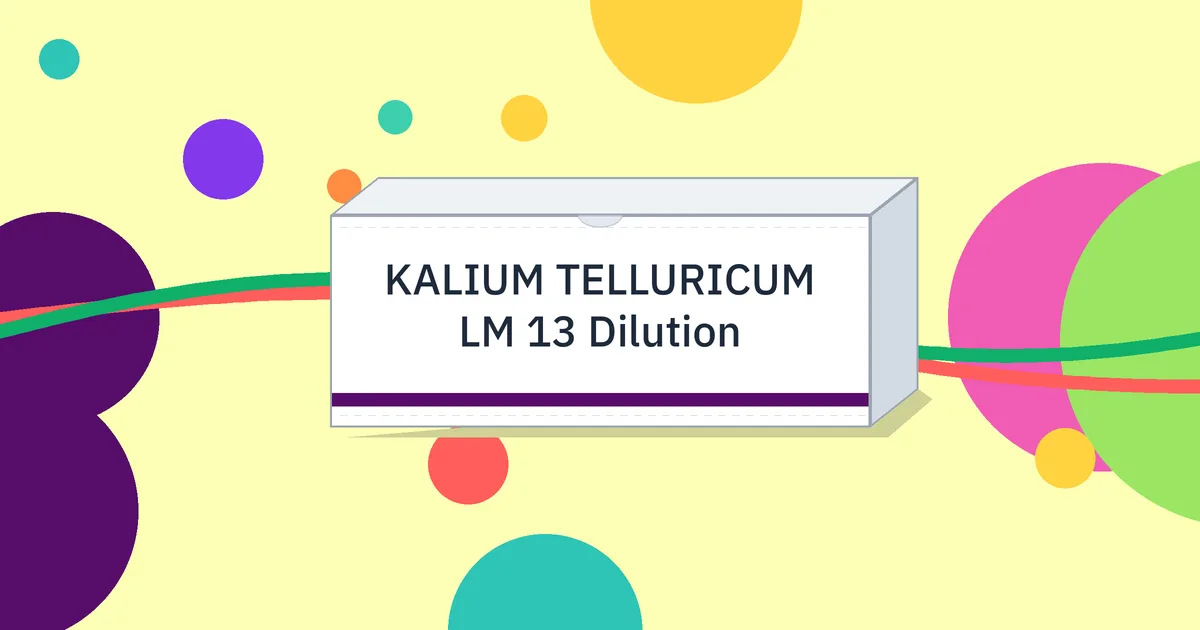 Symbolbild: Packung mit der Aufschrift KALIUM TELLURICUM LM 13 Dilution (PZN 12927245) – Verfügbarkeit und Bezug in Apotheken in Frankfurt am Main