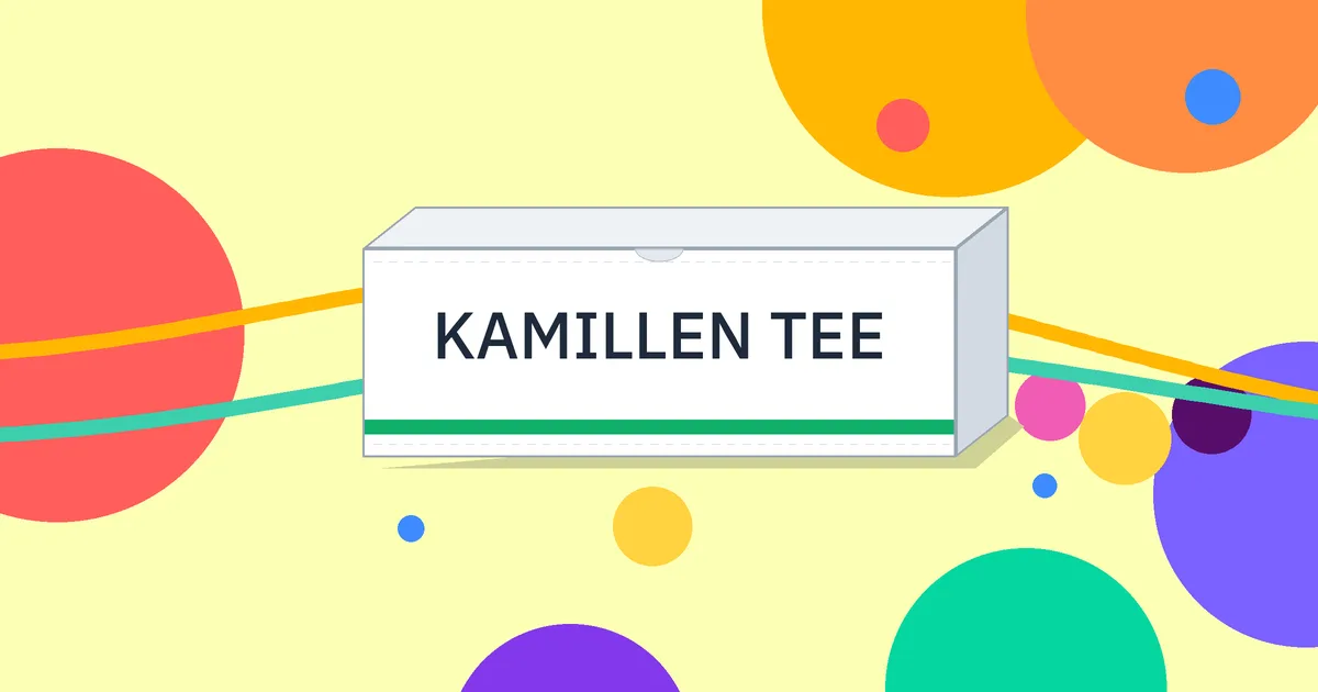 Symbolbild: Packung mit der Aufschrift KAMILLEN TEE (PZN 01987132) – Verfügbarkeit und Bezug in Apotheken in Frankfurt am Main
