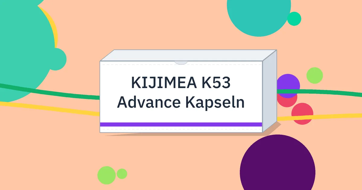 Symbolbild: Packung mit der Aufschrift KIJIMEA K53 Advance Kapseln (PZN 19759294) – Verfügbarkeit und Bezug in Apotheken in Frankfurt am Main