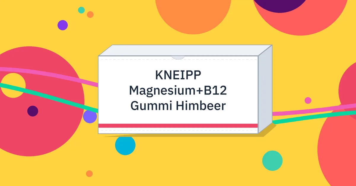 Symbolbild: Packung mit der Aufschrift KNEIPP Magnesium+B12 Gummi Himbeer (PZN 19381789) – Verfügbarkeit und Bezug in Apotheken in Frankfurt am Main
