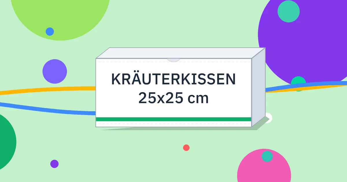 Symbolbild: Packung mit der Aufschrift KRÄUTERKISSEN 25x25 cm (PZN 07315037) – Verfügbarkeit und Bezug in Apotheken in Frankfurt am Main