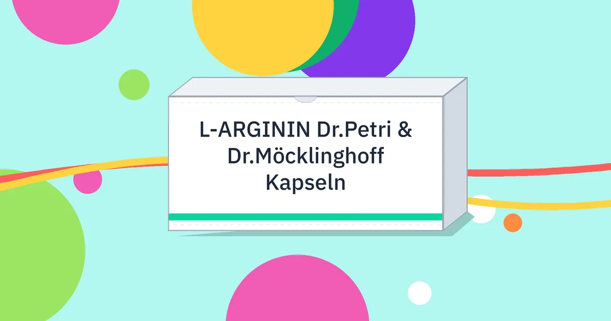 Symbolbild: Packung mit der Aufschrift L-ARGININ Dr.Petri & Dr.Möcklinghoff Kapseln (PZN 17531552) – Verfügbarkeit und Bezug in Apotheken in Frankfurt am Main