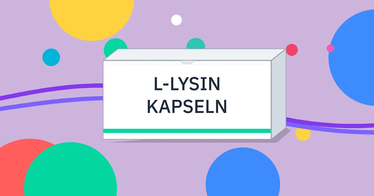 Symbolbild: Packung mit der Aufschrift L-LYSIN KAPSELN (PZN 17955358) – Verfügbarkeit und Bezug in Apotheken in Frankfurt am Main
