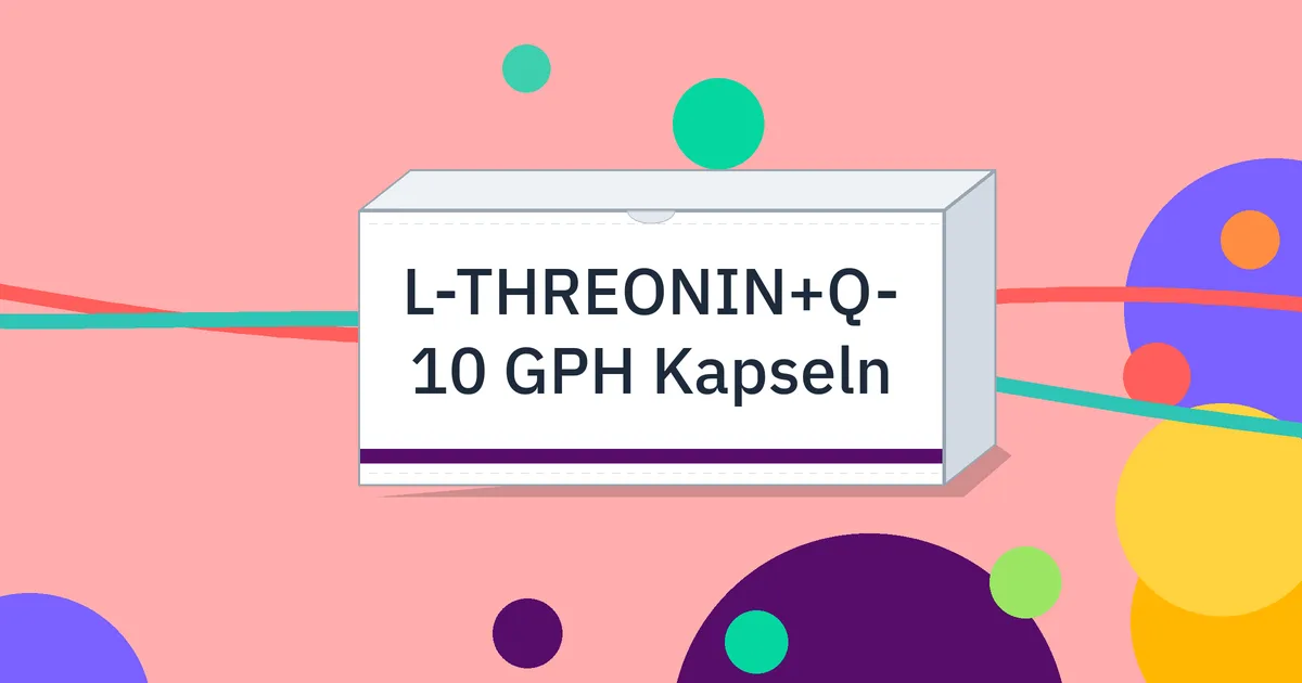 Symbolbild: Packung mit der Aufschrift L-THREONIN+Q-10 GPH Kapseln (PZN 04131673) – Verfügbarkeit und Bezug in Apotheken in Frankfurt am Main