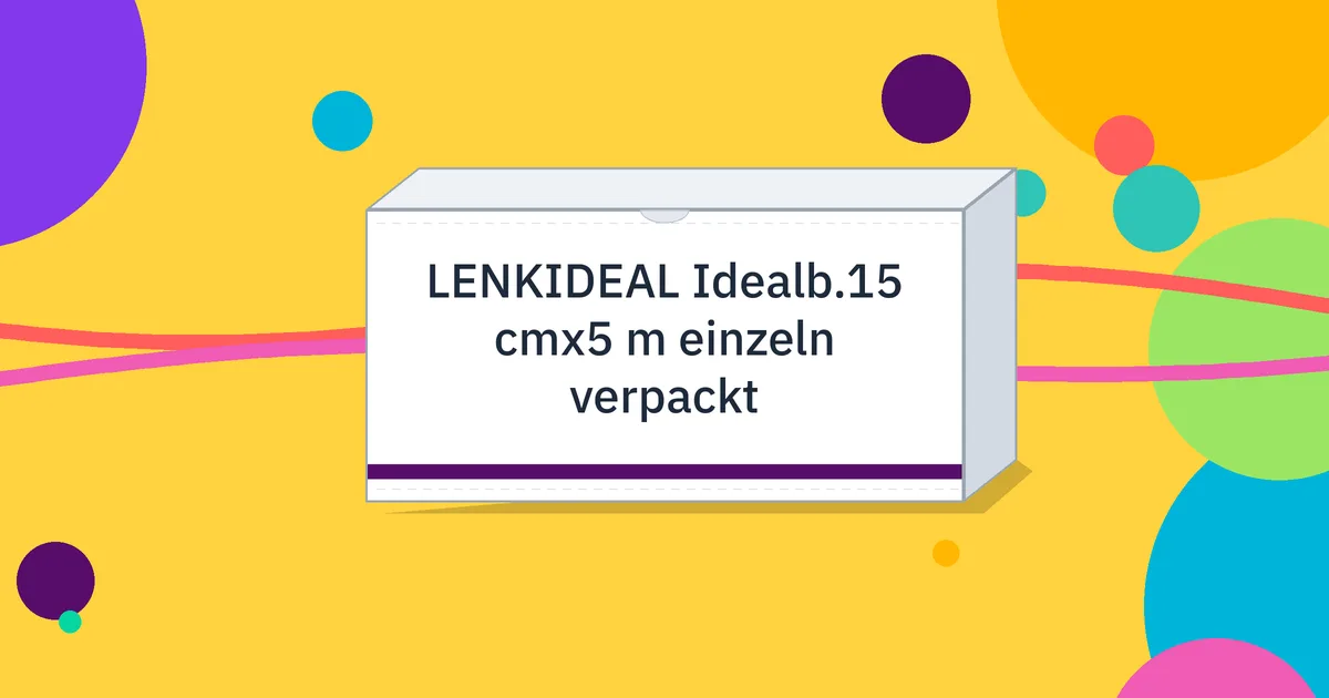 Symbolbild: Packung mit der Aufschrift LENKIDEAL Idealb.15 cmx5 m einzeln verpackt (PZN 03130306) – Verfügbarkeit und Bezug in Apotheken in Frankfurt am Main