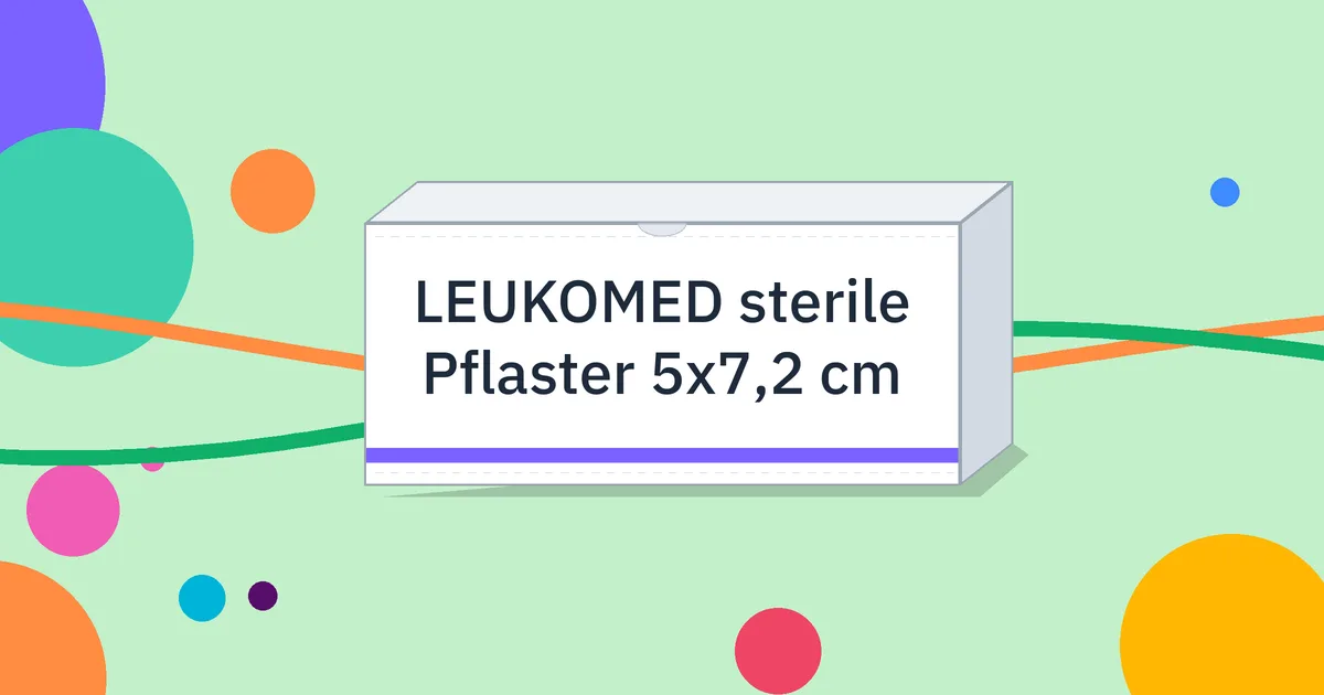 Symbolbild: Packung mit der Aufschrift LEUKOMED sterile Pflaster 5x7,2 cm (PZN 20059395) – Verfügbarkeit und Bezug in Apotheken in Frankfurt am Main