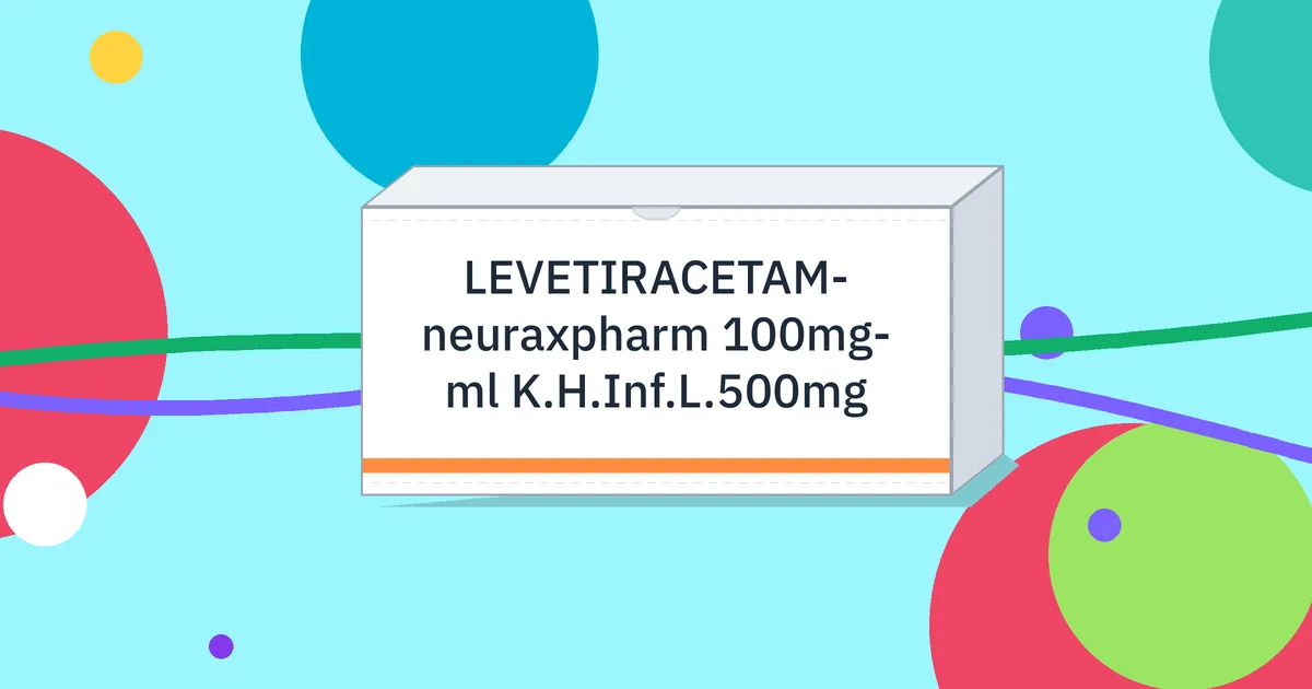 Symbolbild: Packung mit der Aufschrift LEVETIRACETAM-neuraxpharm 100mg-ml K.H.Inf.L.500mg (PZN 14349002) – Verfügbarkeit und Bezug in Apotheken in Frankfurt am Main