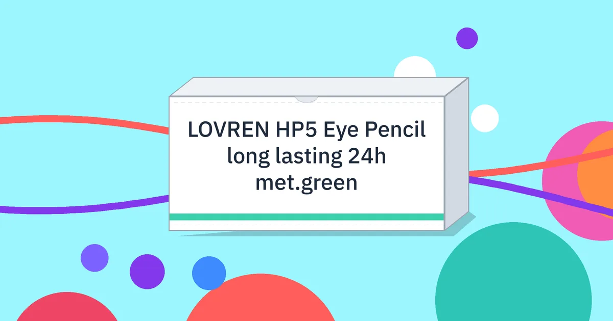 Symbolbild: Packung mit der Aufschrift LOVREN HP5 Eye Pencil long lasting 24h met.green (PZN 20031468) – Verfügbarkeit und Bezug in Apotheken in Frankfurt am Main