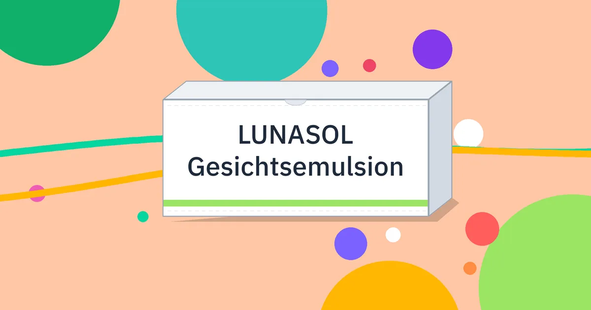 Symbolbild: Packung mit der Aufschrift LUNASOL Gesichtsemulsion (PZN 19755066) – Verfügbarkeit und Bezug in Apotheken in Frankfurt am Main