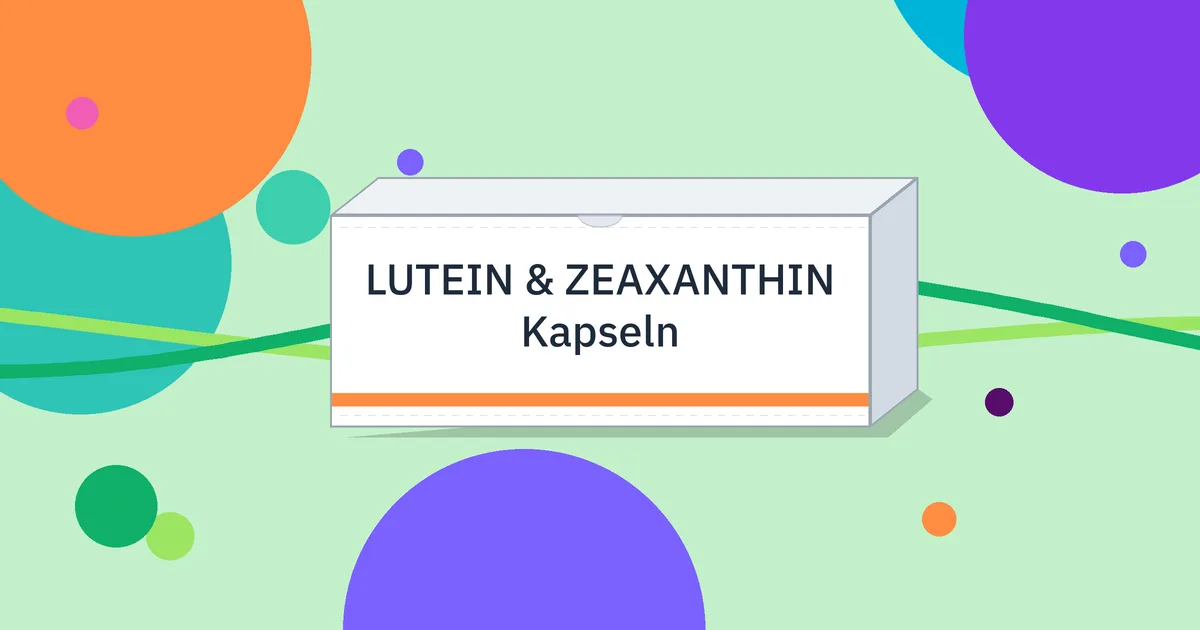 Symbolbild: Packung mit der Aufschrift LUTEIN & ZEAXANTHIN Kapseln (PZN 16391600) – Verfügbarkeit und Bezug in Apotheken in Frankfurt am Main
