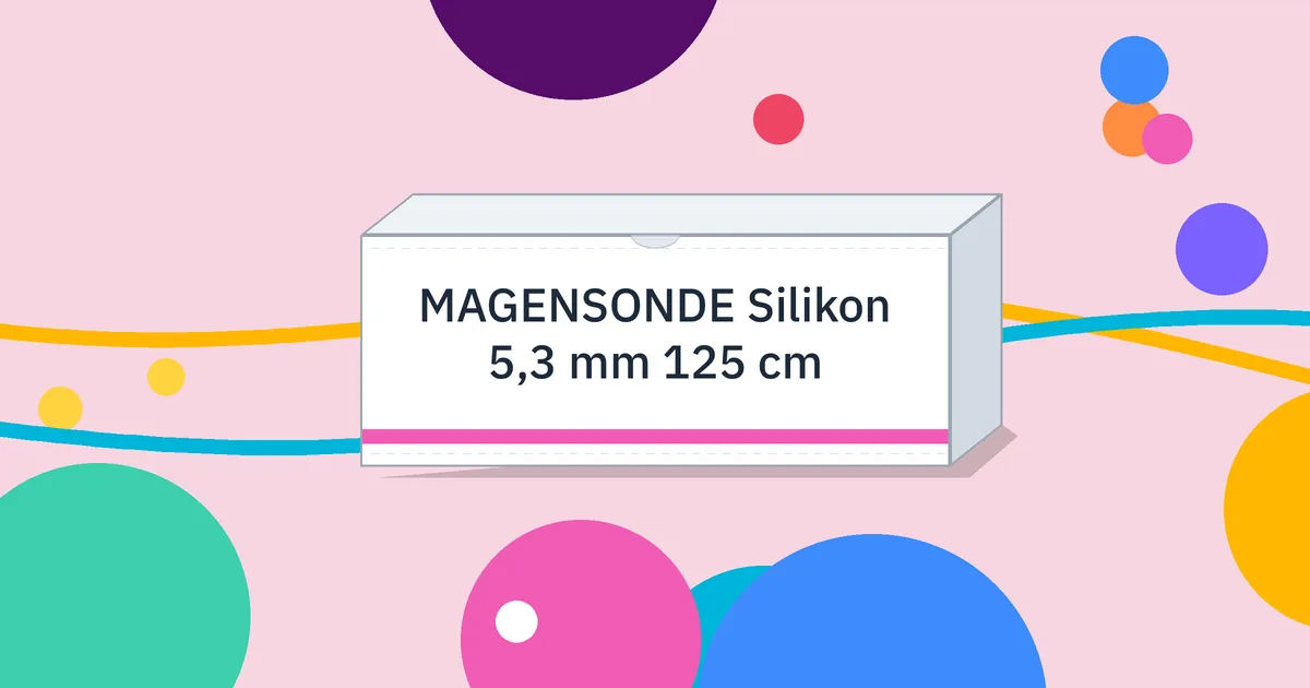 Symbolbild: Packung mit der Aufschrift MAGENSONDE Silikon 5,3 mm 125 cm (PZN 00989666) – Verfügbarkeit und Bezug in Apotheken in Frankfurt am Main