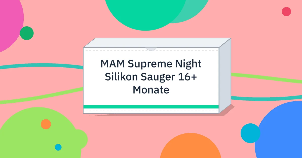 Symbolbild: Packung mit der Aufschrift MAM Supreme Night Silikon Sauger 16+ Monate (PZN 16834925) – Verfügbarkeit und Bezug in Apotheken in Frankfurt am Main