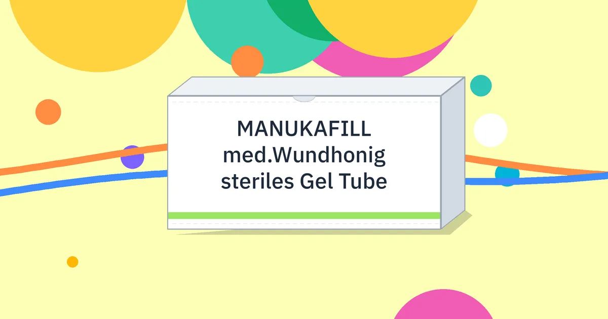 Symbolbild: Packung mit der Aufschrift MANUKAFILL med.Wundhonig steriles Gel Tube (PZN 10224864) – Verfügbarkeit und Bezug in Apotheken in Frankfurt am Main