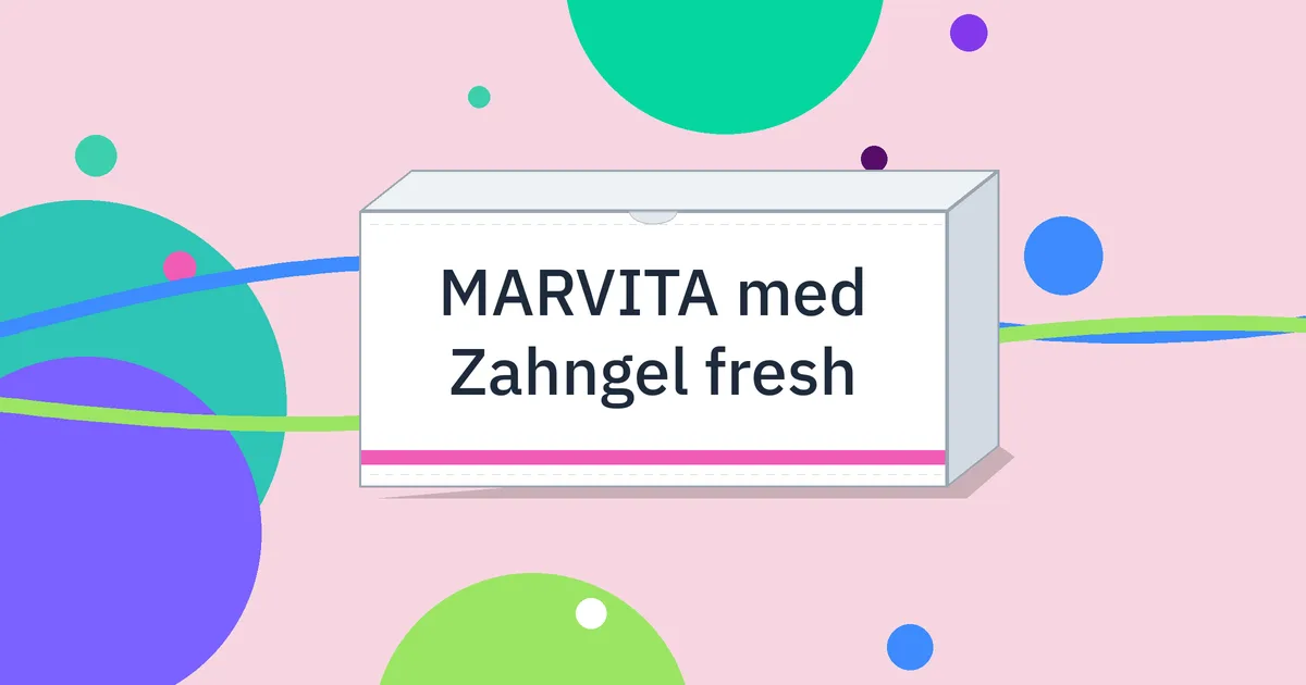 Symbolbild: Packung mit der Aufschrift MARVITA med Zahngel fresh (PZN 14287465) – Verfügbarkeit und Bezug in Apotheken in Frankfurt am Main