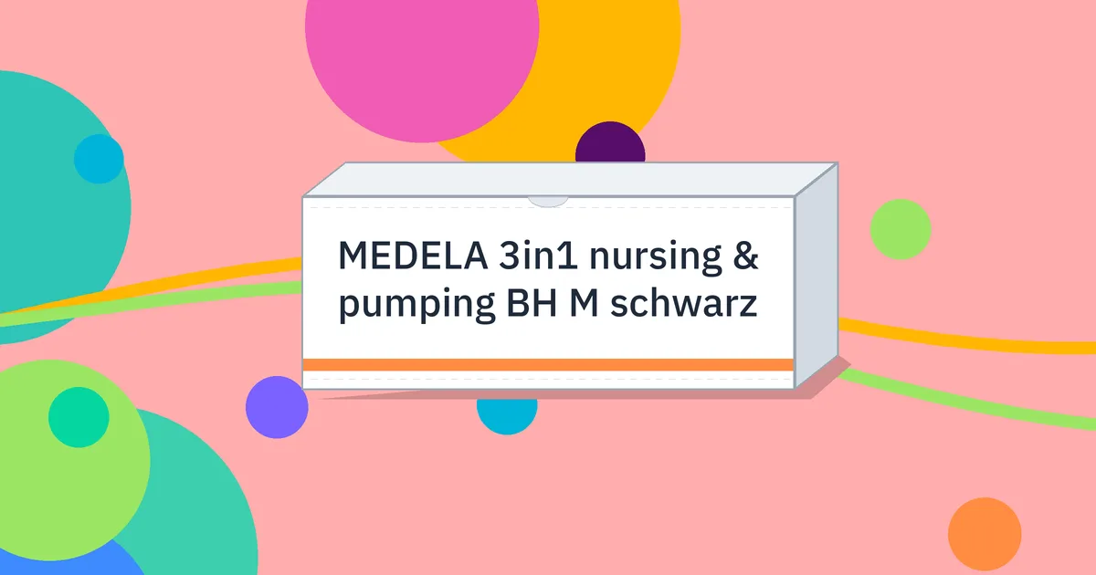 Symbolbild: Packung mit der Aufschrift MEDELA 3in1 nursing & pumping BH M schwarz (PZN 18269205) – Verfügbarkeit und Bezug in Apotheken in Frankfurt am Main