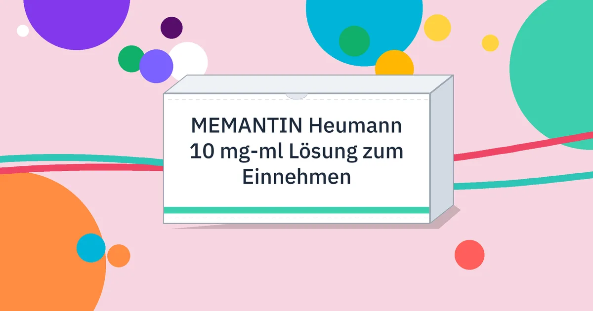 Symbolbild: Packung mit der Aufschrift MEMANTIN Heumann 10 mg-ml Lösung zum Einnehmen (PZN 09759100) – Verfügbarkeit und Bezug in Apotheken in Frankfurt am Main