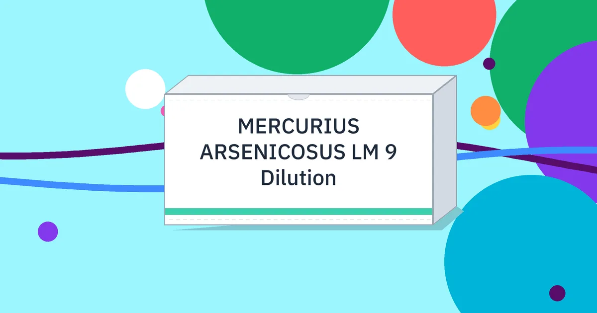 Symbolbild: Packung mit der Aufschrift MERCURIUS ARSENICOSUS LM 9 Dilution (PZN 13606069) – Verfügbarkeit und Bezug in Apotheken in Frankfurt am Main