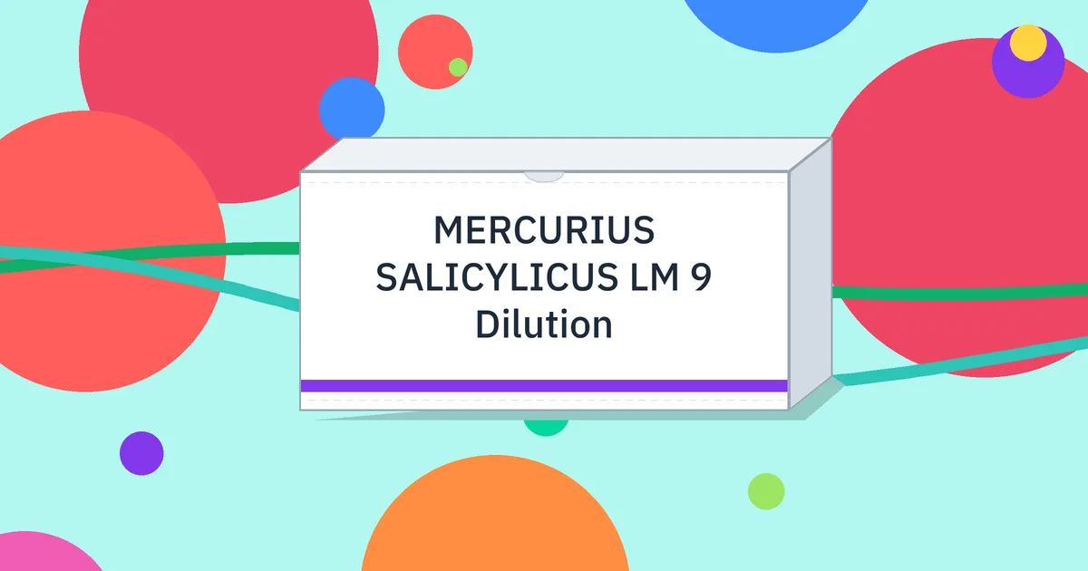 Symbolbild: Packung mit der Aufschrift MERCURIUS SALICYLICUS LM 9 Dilution (PZN 12953573) – Verfügbarkeit und Bezug in Apotheken in Frankfurt am Main