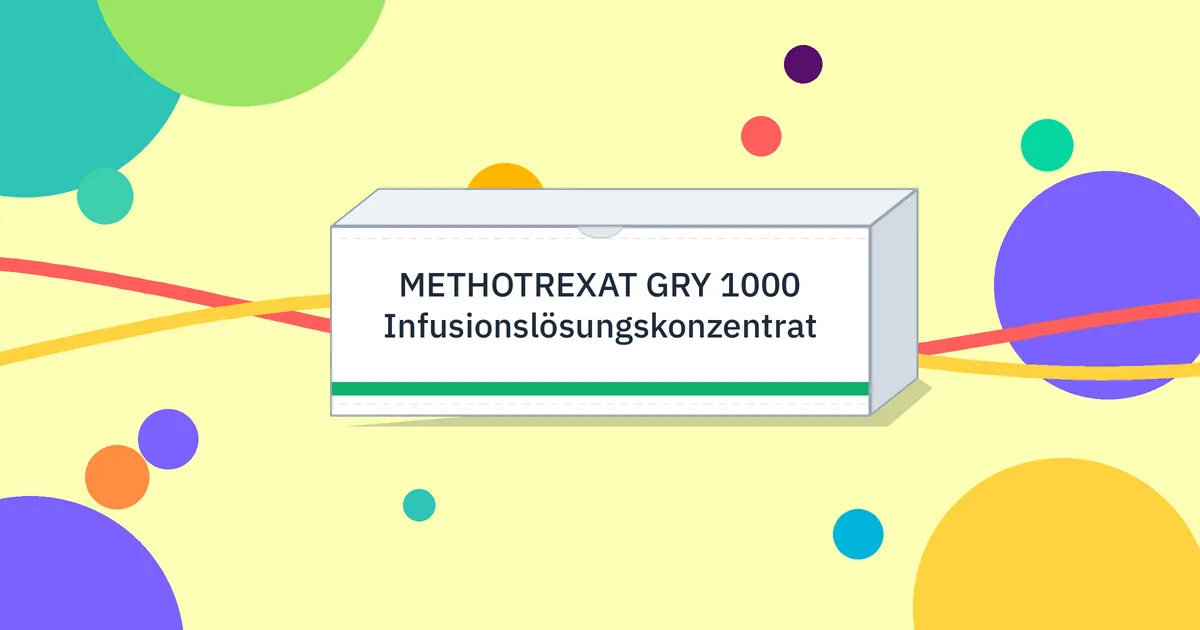 Symbolbild: Packung mit der Aufschrift METHOTREXAT GRY 1000 Infusionslösungskonzentrat (PZN 07691349) – Verfügbarkeit und Bezug in Apotheken in Frankfurt am Main