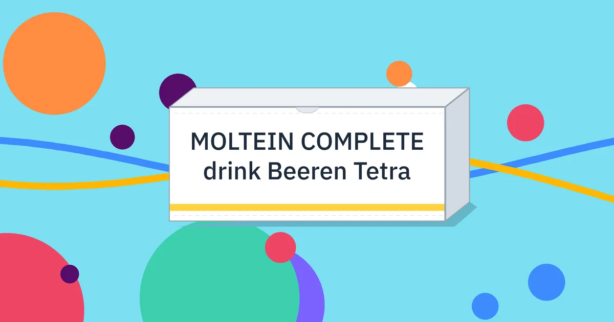 Symbolbild: Packung mit der Aufschrift MOLTEIN COMPLETE drink Beeren Tetra (PZN 19557739) – Verfügbarkeit und Bezug in Apotheken in Frankfurt am Main