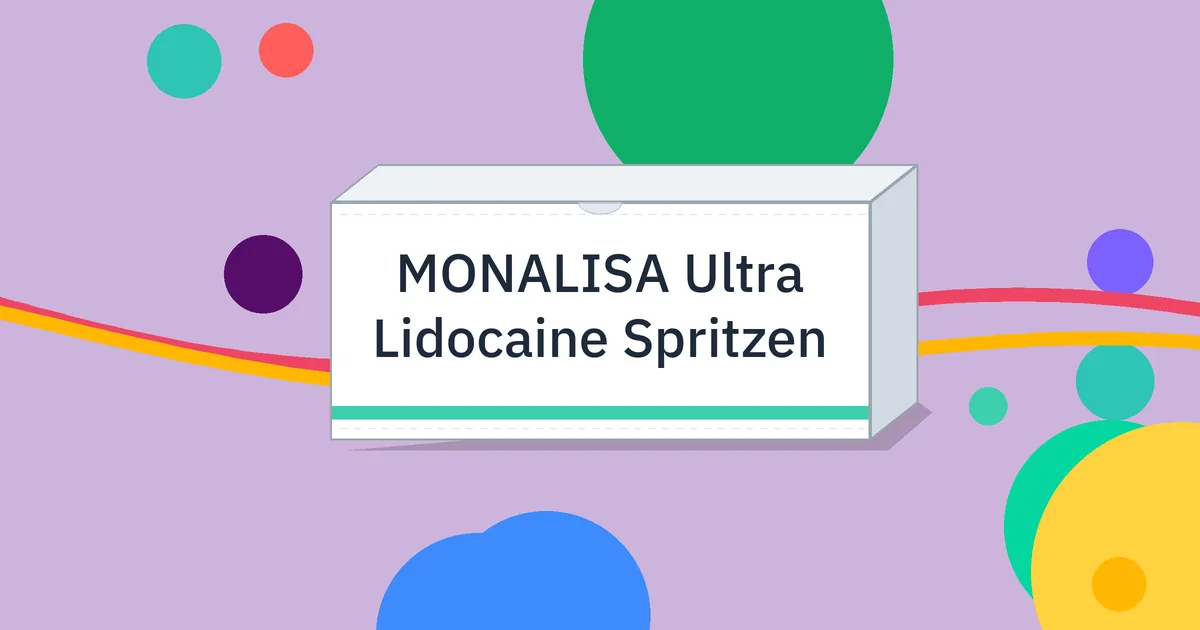 Symbolbild: Packung mit der Aufschrift MONALISA Ultra Lidocaine Spritzen (PZN 18448735) – Verfügbarkeit und Bezug in Apotheken in Frankfurt am Main