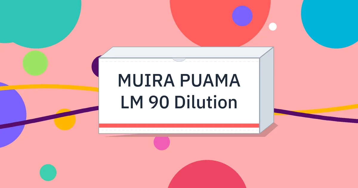 Symbolbild: Packung mit der Aufschrift MUIRA PUAMA LM 90 Dilution (PZN 13611478) – Verfügbarkeit und Bezug in Apotheken in Frankfurt am Main