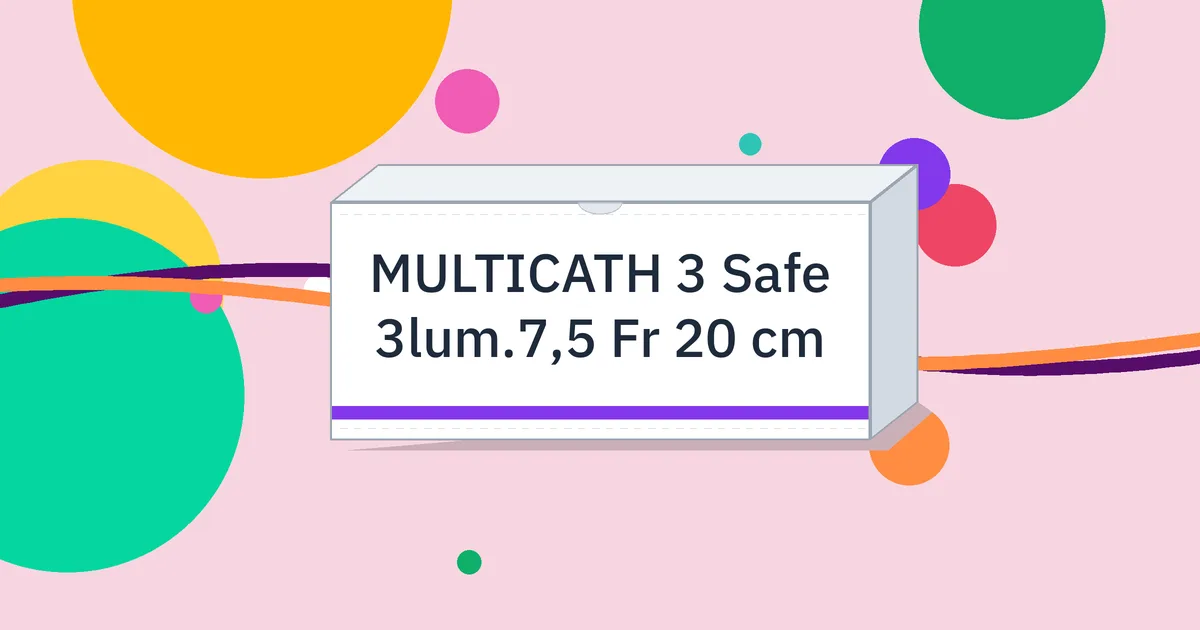 Symbolbild: Packung mit der Aufschrift MULTICATH 3 Safe 3lum.7,5 Fr 20 cm (PZN 09782369) – Verfügbarkeit und Bezug in Apotheken in Frankfurt am Main