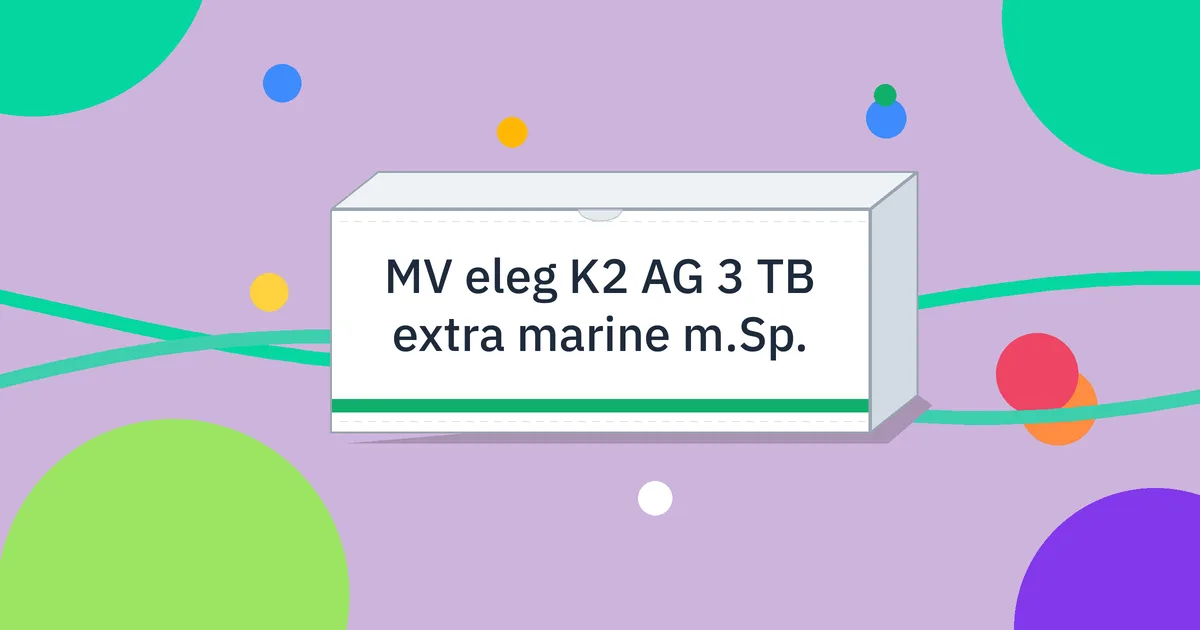 Symbolbild: Packung mit der Aufschrift MV eleg K2 AG 3 TB extra marine m.Sp. (PZN 14610506) – Verfügbarkeit und Bezug in Apotheken in Frankfurt am Main
