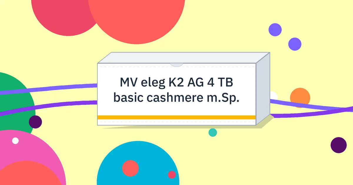 Symbolbild: Packung mit der Aufschrift MV eleg K2 AG 4 TB basic cashmere m.Sp. (PZN 14681009) – Verfügbarkeit und Bezug in Apotheken in Frankfurt am Main