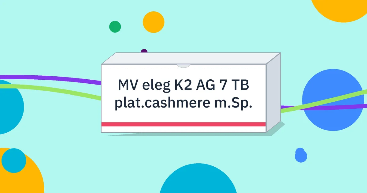 Symbolbild: Packung mit der Aufschrift MV eleg K2 AG 7 TB plat.cashmere m.Sp. (PZN 14677261) – Verfügbarkeit und Bezug in Apotheken in Frankfurt am Main