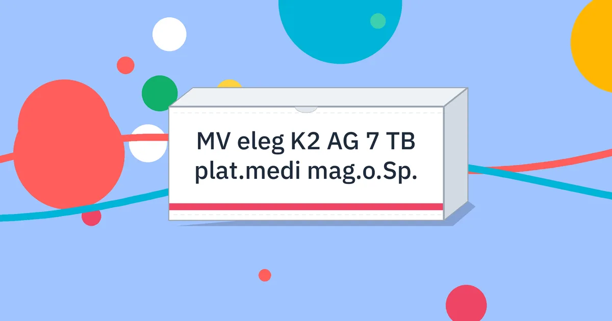 Symbolbild: Packung mit der Aufschrift MV eleg K2 AG 7 TB plat.medi mag.o.Sp. (PZN 14639295) – Verfügbarkeit und Bezug in Apotheken in Frankfurt am Main