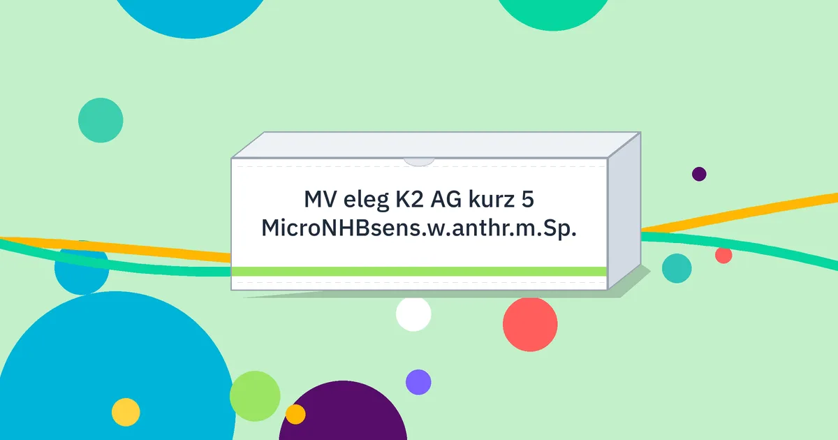 Symbolbild: Packung mit der Aufschrift MV eleg K2 AG kurz 5 MicroNHBsens.w.anthr.m.Sp. (PZN 16071396) – Verfügbarkeit und Bezug in Apotheken in Frankfurt am Main
