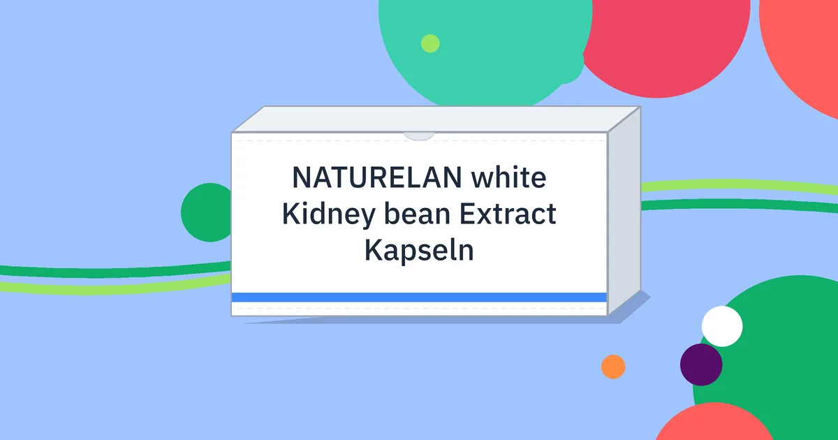 Symbolbild: Packung mit der Aufschrift NATURELAN white Kidney bean Extract Kapseln (PZN 20097444) – Verfügbarkeit und Bezug in Apotheken in Frankfurt am Main