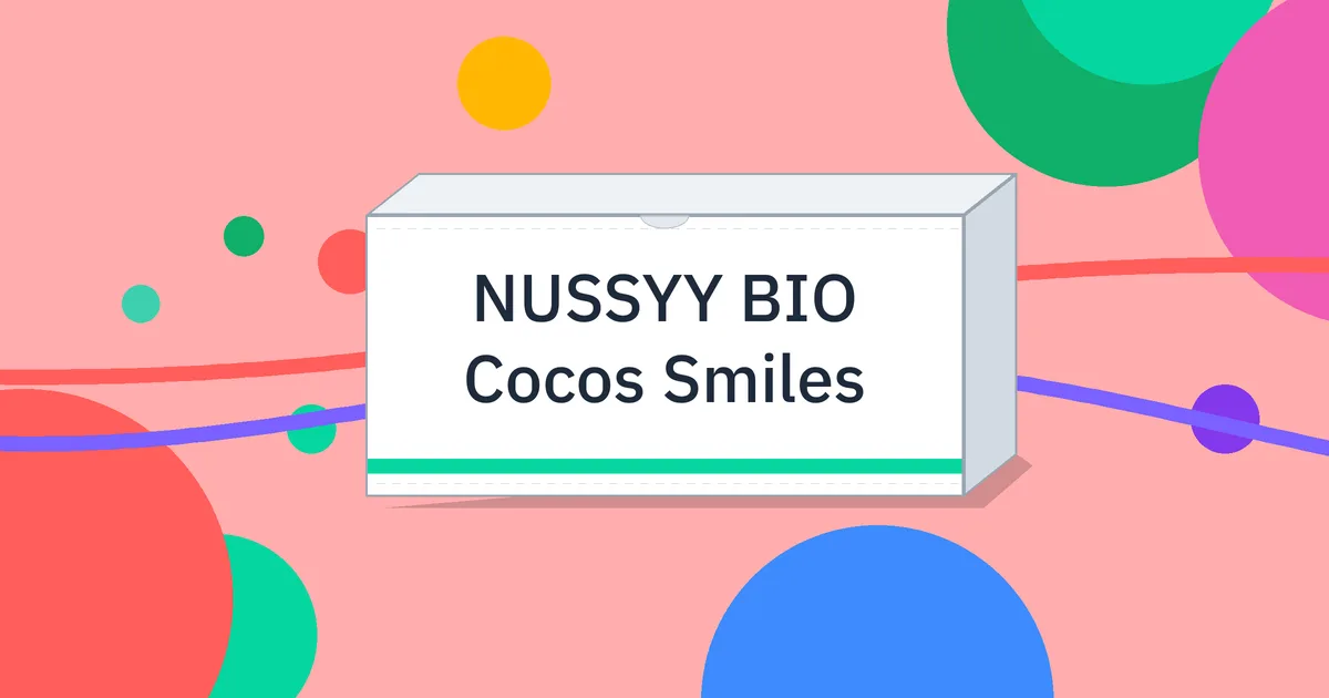 Symbolbild: Packung mit der Aufschrift NUSSYY BIO Cocos Smiles (PZN 14242787) – Verfügbarkeit und Bezug in Apotheken in Frankfurt am Main