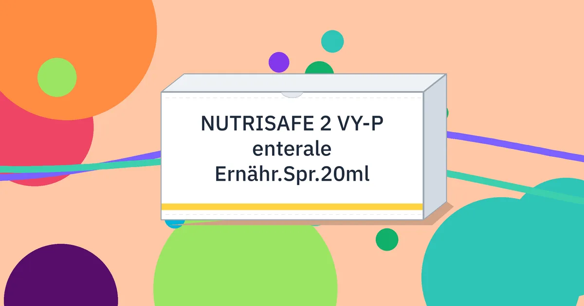 Symbolbild: Packung mit der Aufschrift NUTRISAFE 2 VY-P enterale Ernähr.Spr.20ml (PZN 16797064) – Verfügbarkeit und Bezug in Apotheken in Frankfurt am Main