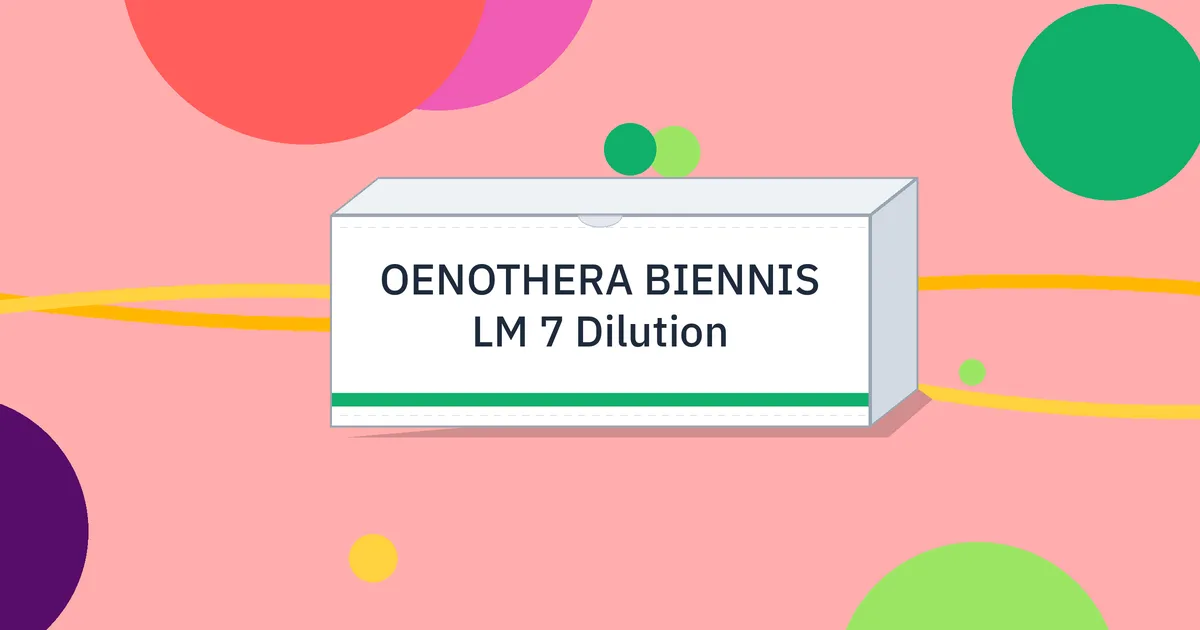 Symbolbild: Packung mit der Aufschrift OENOTHERA BIENNIS LM 7 Dilution (PZN 13622766) – Verfügbarkeit und Bezug in Apotheken in Frankfurt am Main