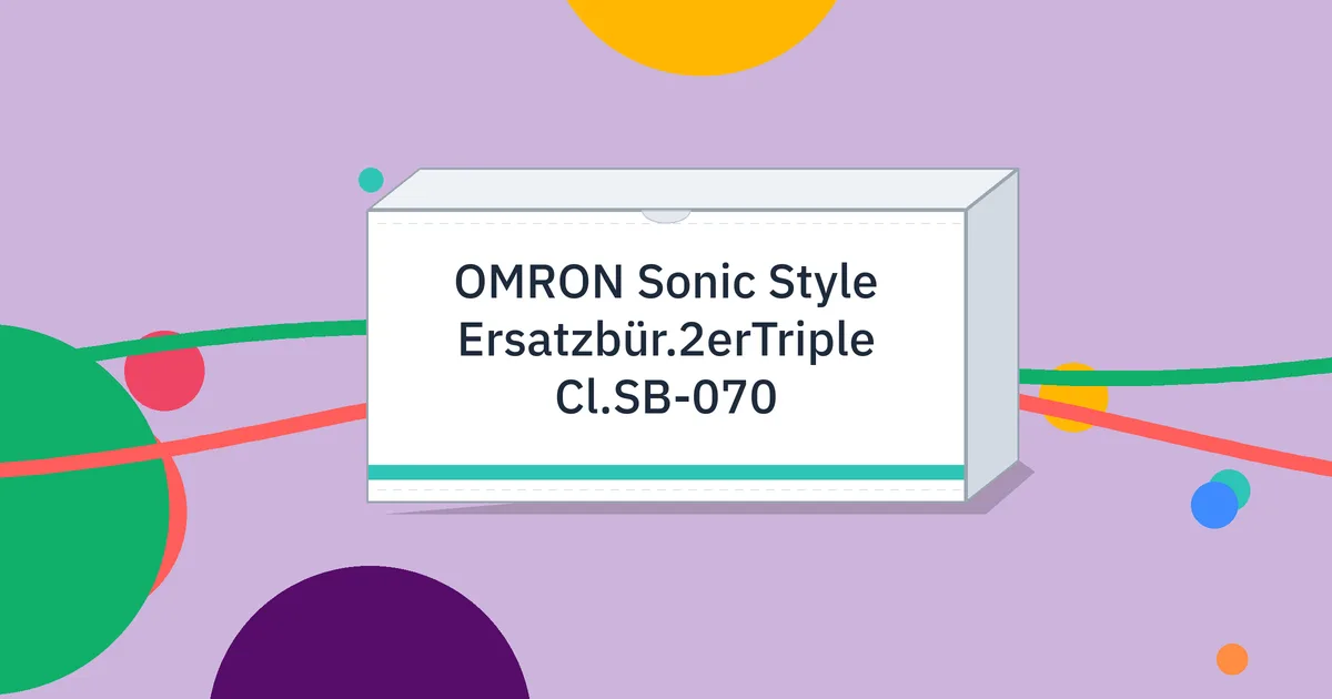 Symbolbild: Packung mit der Aufschrift OMRON Sonic Style Ersatzbür.2erTriple Cl.SB-070 (PZN 06475460) – Verfügbarkeit und Bezug in Apotheken in Frankfurt am Main
