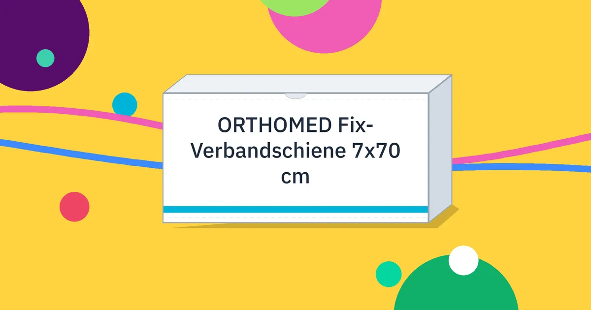 Symbolbild: Packung mit der Aufschrift ORTHOMED Fix-Verbandschiene 7x70 cm (PZN 11516959) – Verfügbarkeit und Bezug in Apotheken in Frankfurt am Main