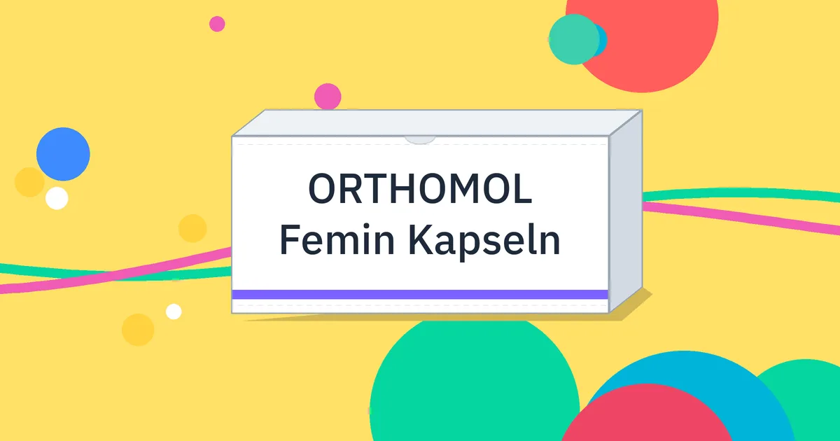Symbolbild: Packung mit der Aufschrift ORTHOMOL Femin Kapseln (PZN 03927298) – Verfügbarkeit und Bezug in Apotheken in Frankfurt am Main