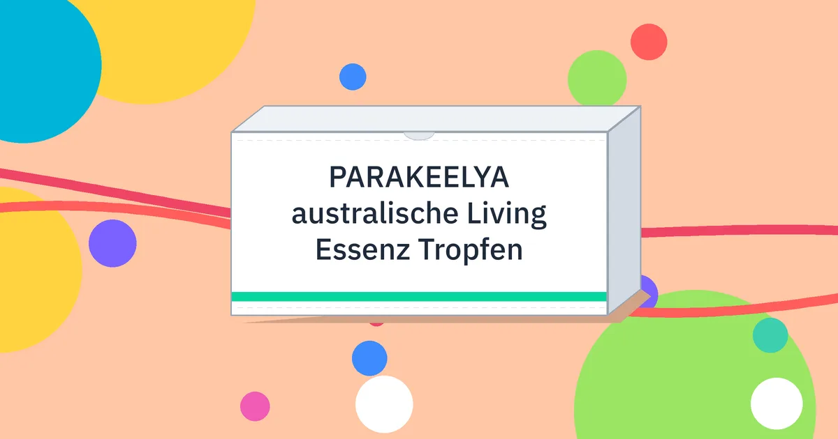 Symbolbild: Packung mit der Aufschrift PARAKEELYA australische Living Essenz Tropfen (PZN 05010339) – Verfügbarkeit und Bezug in Apotheken in Frankfurt am Main