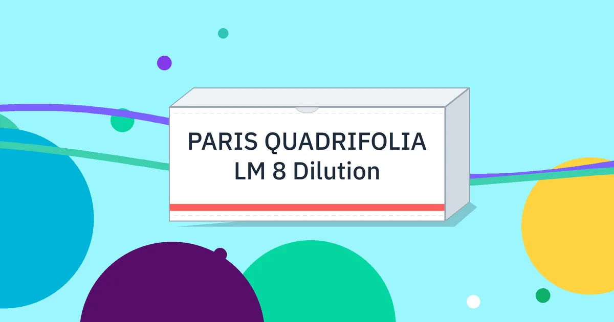 Symbolbild: Packung mit der Aufschrift PARIS QUADRIFOLIA LM 8 Dilution (PZN 13631794) – Verfügbarkeit und Bezug in Apotheken in Frankfurt am Main